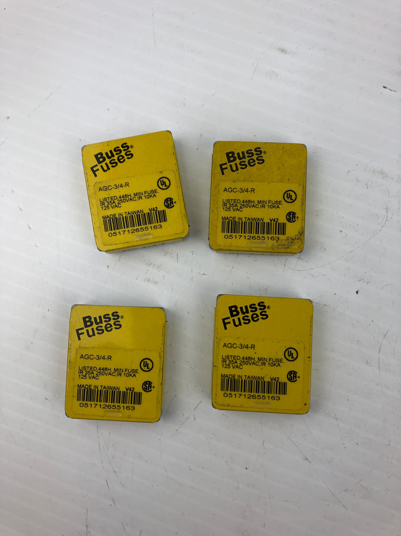 Buss Fuses AGC-3/4-R Mini Fuse - Lot of 20 – Metal Logics, Inc.
