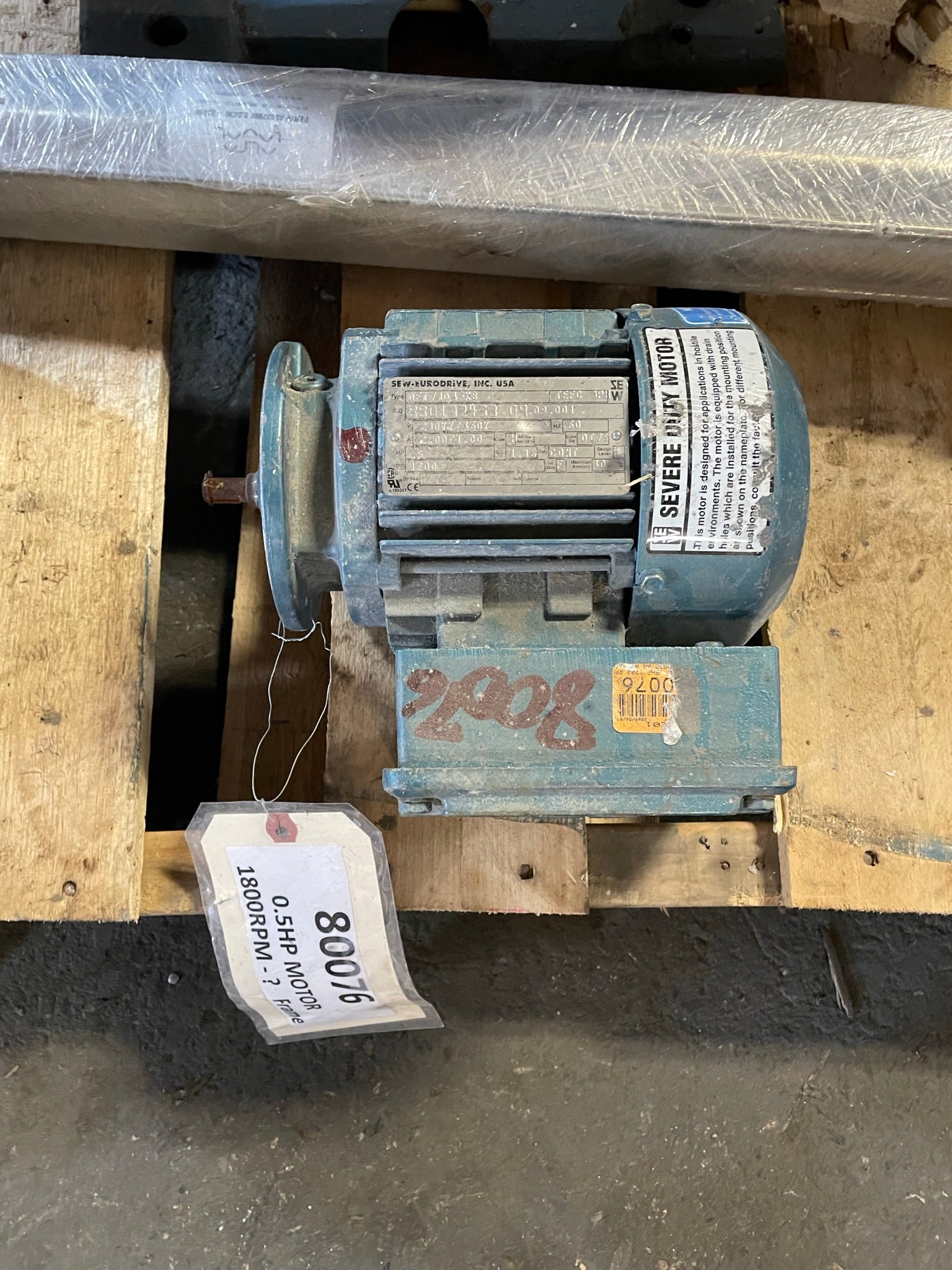 SEW Eurodrive DFT71D4-KS 1/2 HP Electric Gearmotor 1700 RPM 3PH – Metal ...