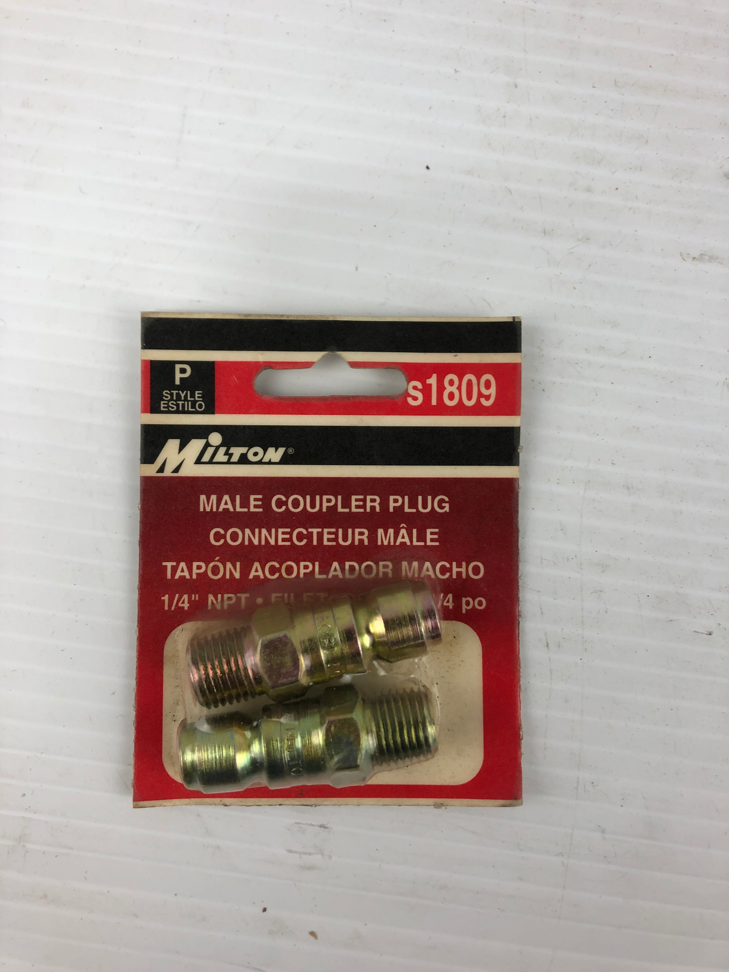 Milton S1809 Male Coupler Plug 1/4" NPT