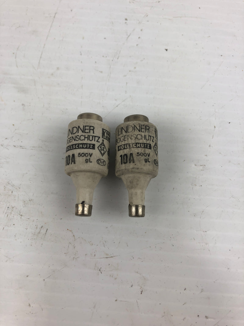 Lindner Bogenschutz Fuse 10A 500V - Lot of 2 – Metal Logics, Inc.