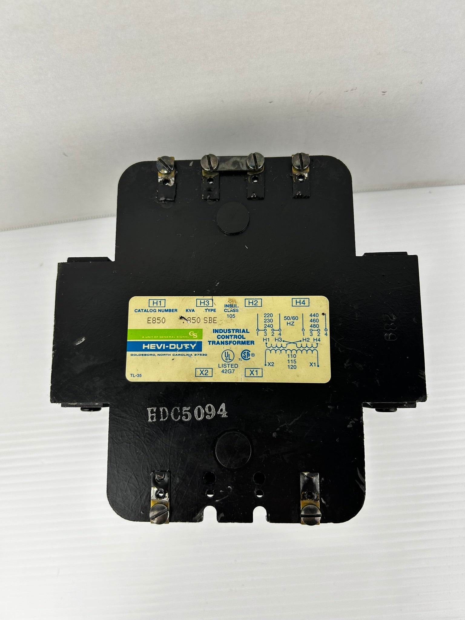 Heavy-Duty E850 Industrial Control Transformer Class: 105 Type: SBE ...