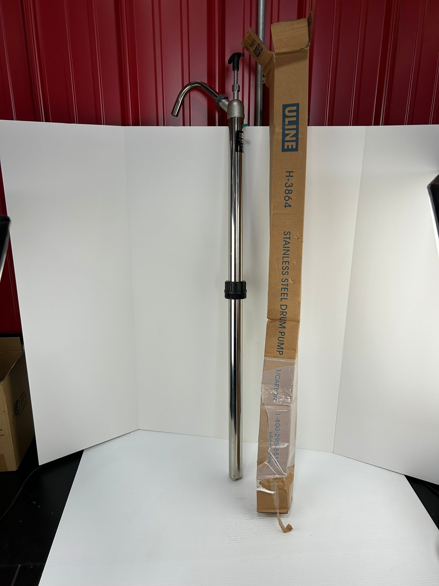 Uline H3864 Stainless Steel Hand Drum Pump