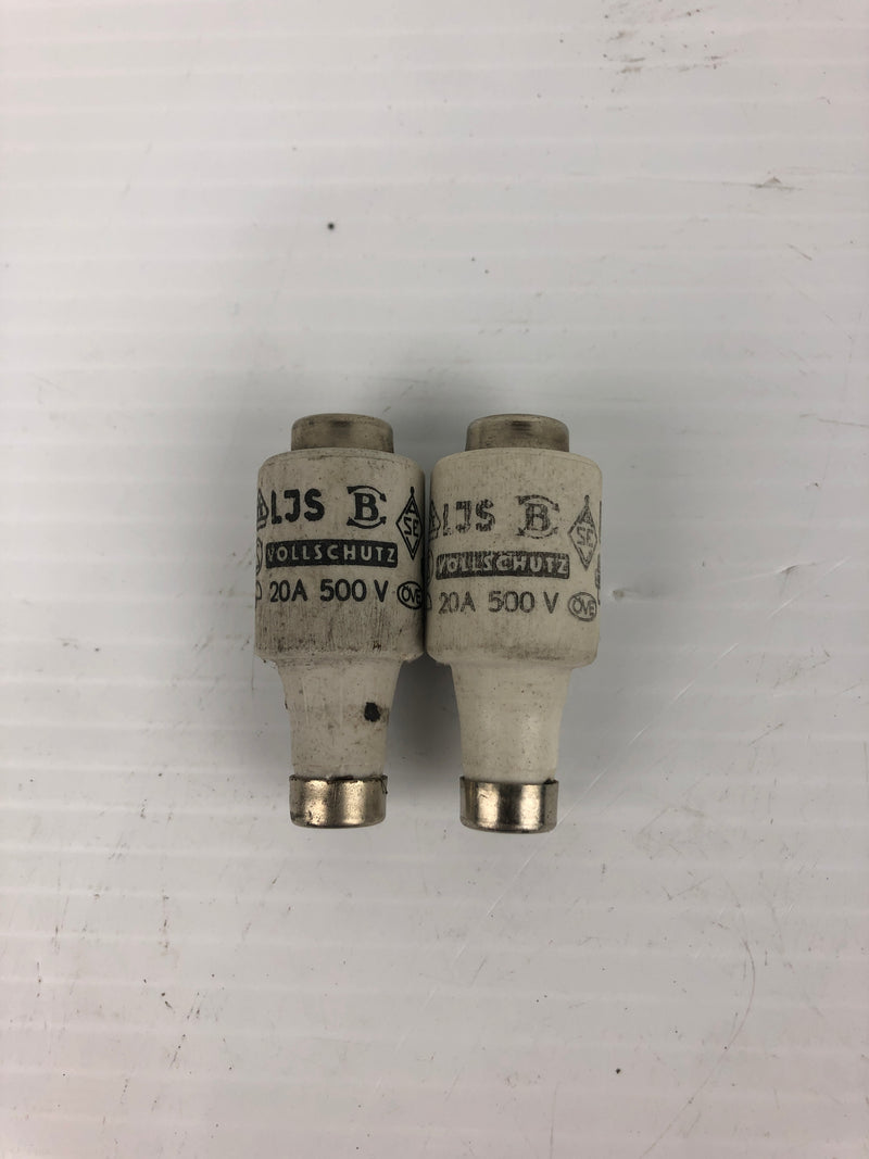 LJS Vollschutz Ceramic Bottle Fuse 20A 500V (Lot of 2) – Metal Logics, Inc.