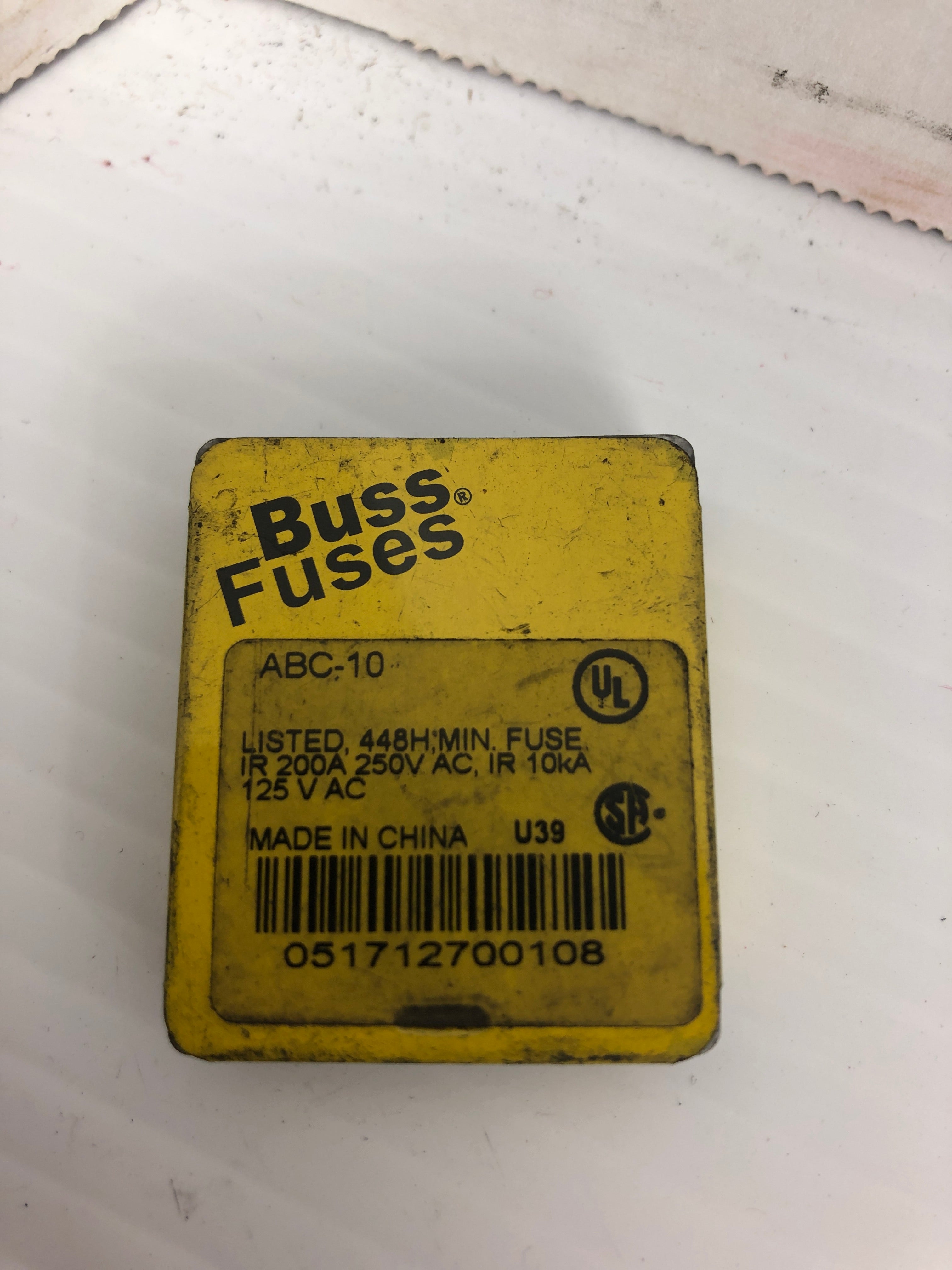 Buss ABC-10 Fuses 3PC 250V 200A 10kA