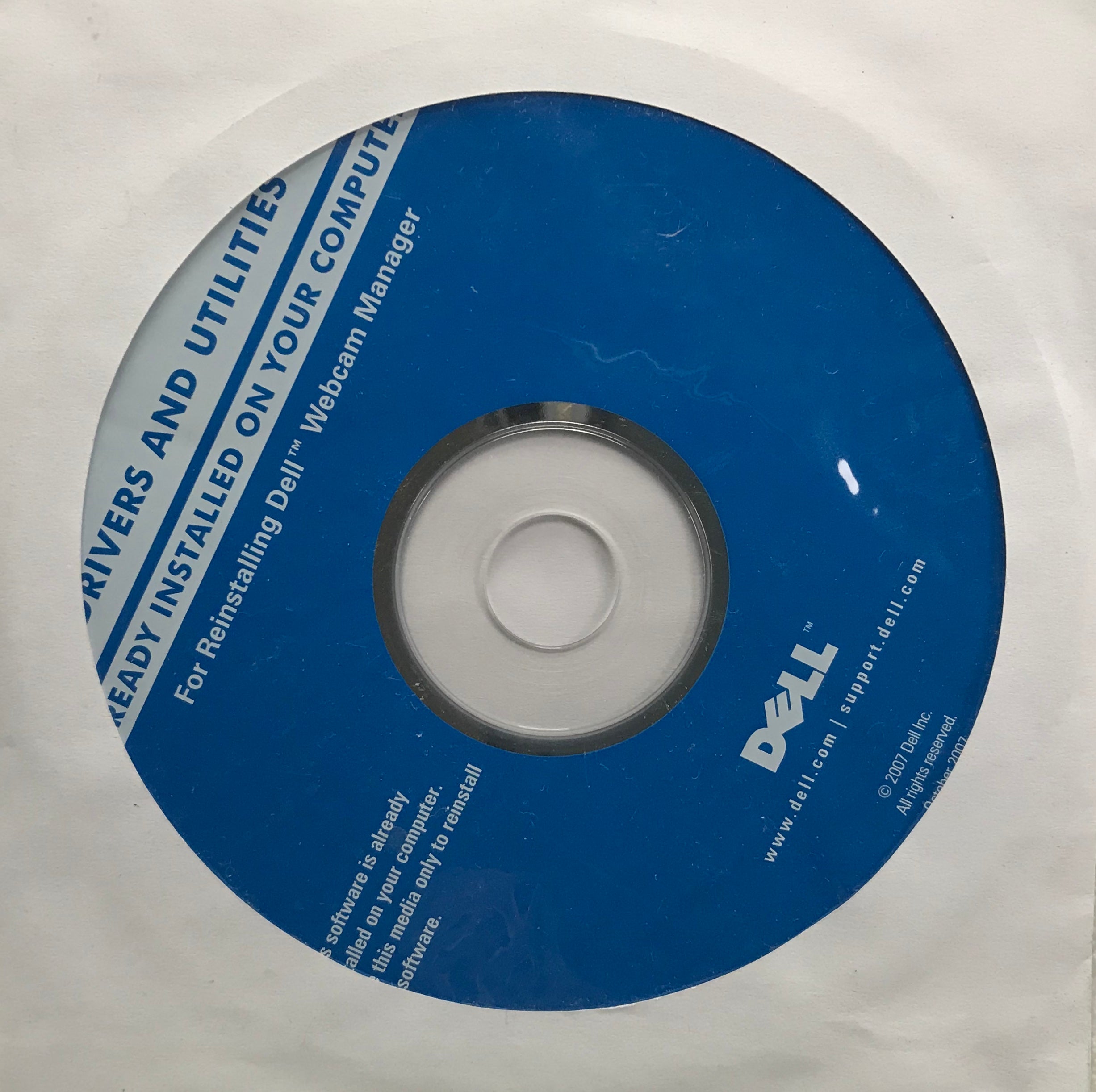 Drivers and Utilities Disc Dell Webcam Manager