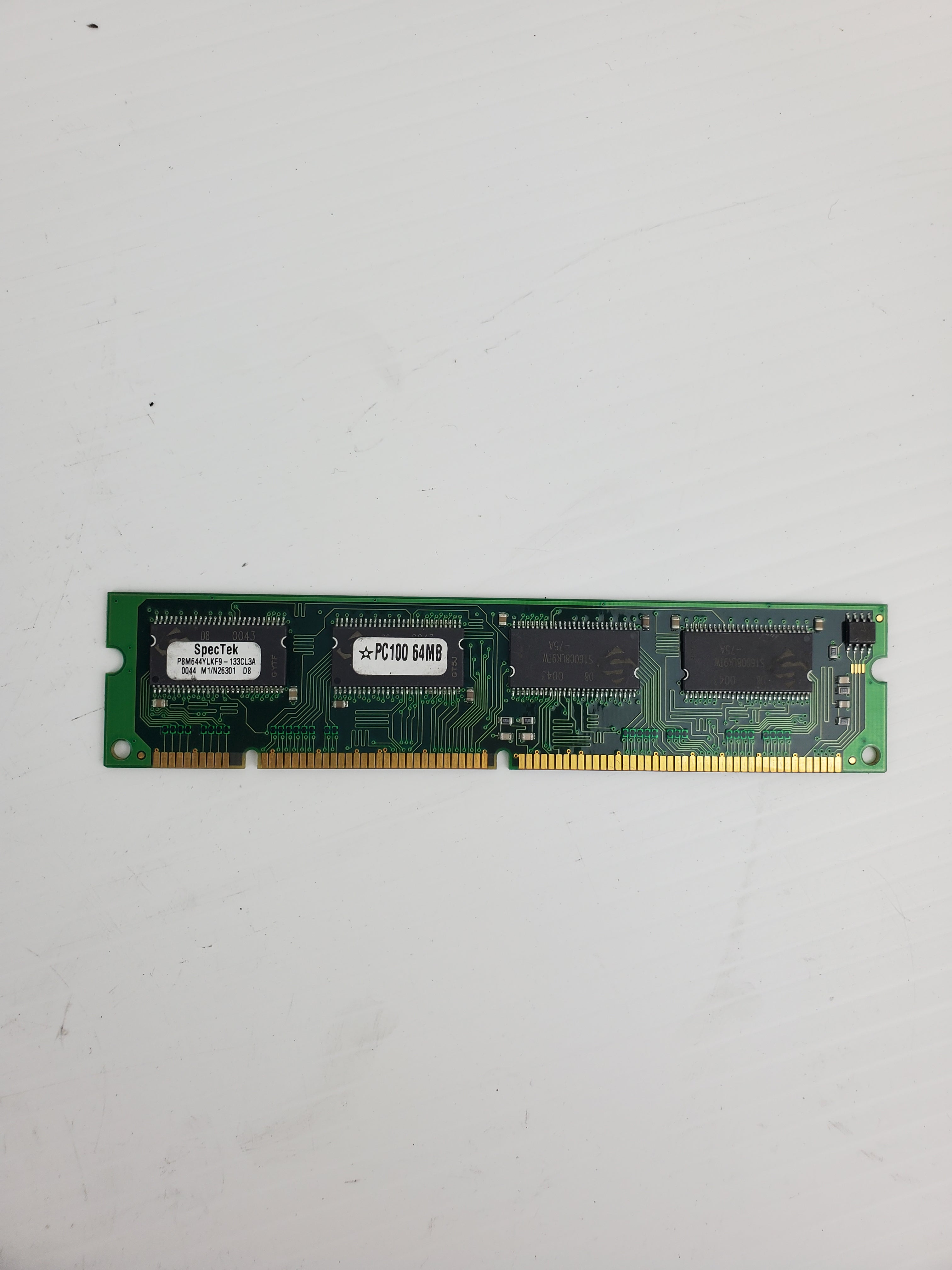 SpecTek P8M644YLKF9-133CL3A RAM Memory PC100 64MB