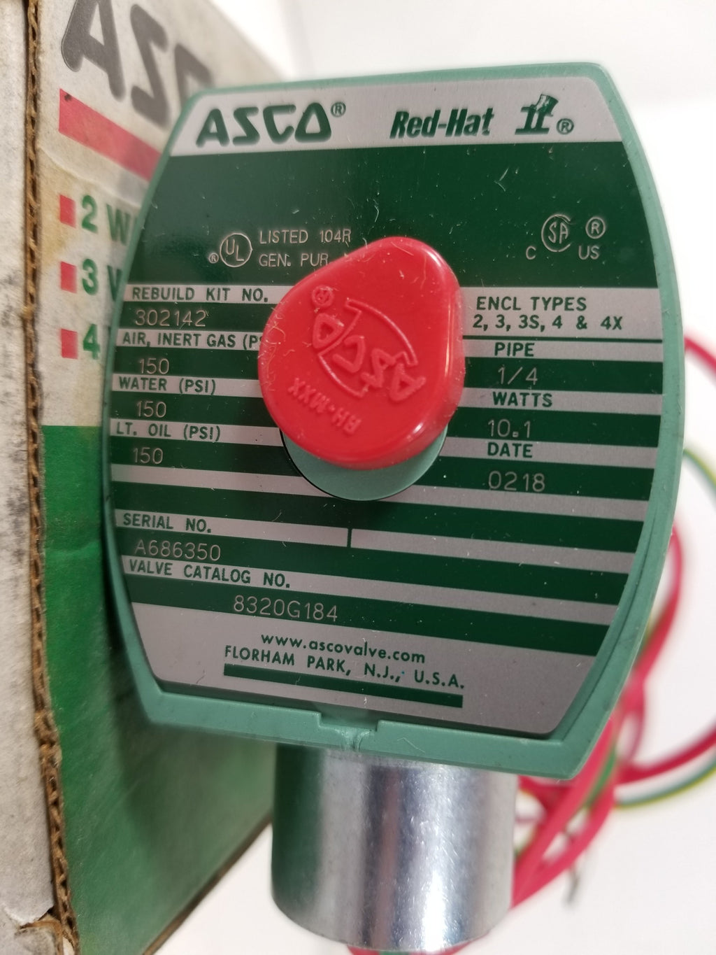 ASCO 8320G184 1/4" Solenoid Valve 150PSI – Metal Logics, Inc.